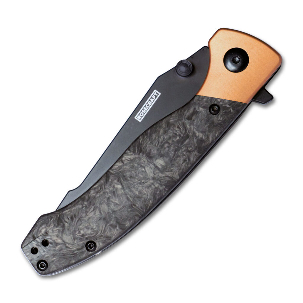 RoseCraft Blades Aeris Rex Marbled Carbon Fiber RCM016-MCF - RoseCraft Blades