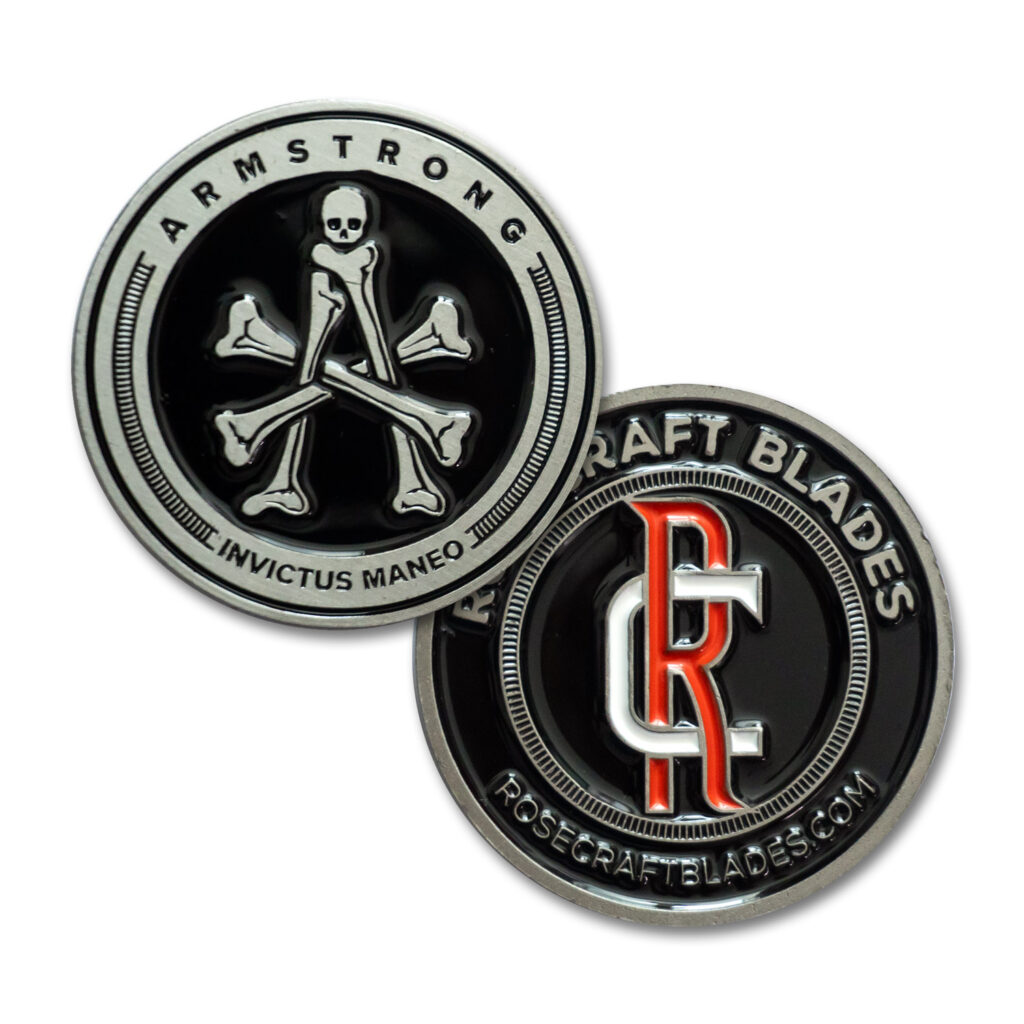 RoseCraft Blades 2023 Armstrong Challenge Coin RCX003 - RoseCraft Blades